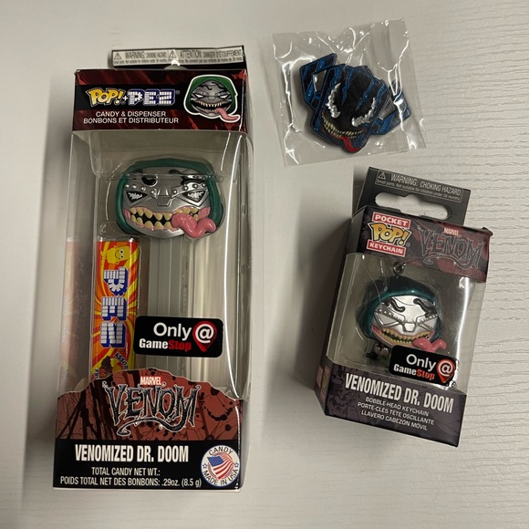 Funko | Other | Pop Venomized Dr Doom Pez Dispenser And Bobble Head ...